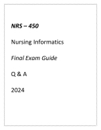 (GCU) NRS-450 NURSING INFORMATICS FINAL EXAM GUIDE Q & A 2024. - DocMerit