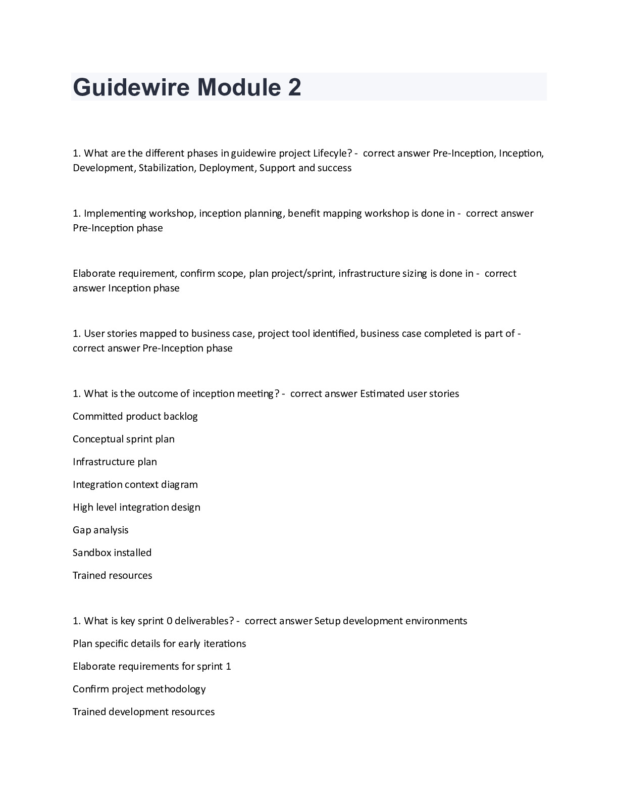 GUIDEWIRE ASSOCIATE bundled 2024/2025 - DocMerit