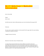 NU 311 Medication Administration with complete solutions - DocMerit