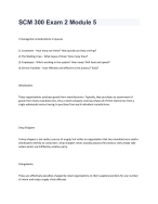 SCM 300 Exam 2 Module 5 questions correctly answered - DocMerit