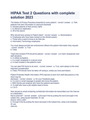 HIPAA Test Review With Complete Solution - DocMerit