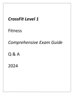 CrossFit Level 1 Fitness Comprehesive Exam Guide Q and A 2024 - DocMerit