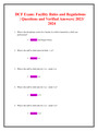 DCF Exam: Facility Rules and Regulations | Questions and Verified ...