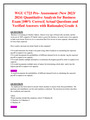 WGU C723 Pre- Assessment & WGU C723 Quantitative Analysis for Business ...