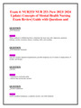 Exam 4: NUR253/ NUR 253 (New 2023/ 2024 Update) Concepts of Mental ...