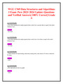 WGU C949 Data Structures and Algorithms I Exam (New 2023/ 2024 Update) Questions and Verified ...
