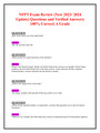 NFPT Exam Review (New 2023/ 2024 Update) Questions and Verified Answers ...