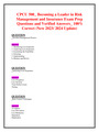 CPCU 500_Becoming a Leader in Risk Management and Insurance Exams ...