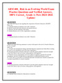ARM 400_Risk in an Evolving World Exams_Questions and Verified Answers ...