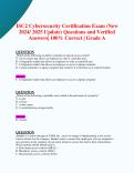 ISC2 Cybersecurity Certification Exam (New 2024/ 2025 Update) Questions ...
