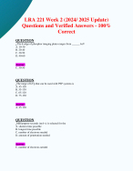 LRA 221 Weeks 1,2,3 & Final Exams BUNDLED TOGETHER (2024/ 2025 Updates ...