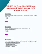 NIMS ICS 100 Exam (2024/ 2025 Update) Questions and Verified Answers ...