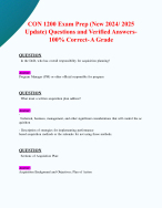 CON 1200V Exam (New 2024/ 2025 Update) Questions and Verified Answers ...