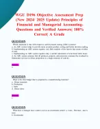 WGU D196 Objective Assessment Prep (New 2024/ 2025 Update) Principles ...