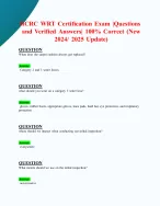 IICRC WRT Certification Exam | Questions and Verified Answers| 100% ...