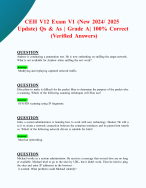 CEH V12 Exam V1 (New 2024/ 2025 Update) Qs & As | Grade A| 100% Correct ...