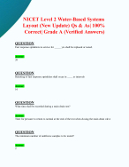 NICET Level 2 Water-Based Systems Layout (New 2024/ 2025 Update) Qs ...