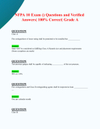 NFPA 10 Exam (New 2024/ 2025 Update) Questions and Verified Answers| 100% Correct| Grade A ...