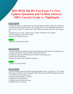 BSN HESI 366 RN Exit Exam V1 (New 2024/ 2025 Update) Questions and ...
