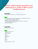 NSE 211/ NSE211 Final Exam Review (New 2024/ 2025 Update) Qs & As ...
