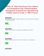 FEMA IS- 700.b Final Exam (New 2024/ 2025 Update) An Introduction to ...