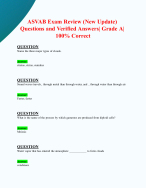 ASVAB Exam Review (New 2024/ 2025 Update) Questions and Verified ...