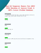 Boat Ed Temporary Boaters Test (2025/ 2026) Questions and Answers ...