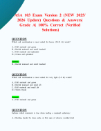 ASA 103 Exam Version 2 (NEW 2025/ 2026 Update) Questions & Answers ...