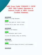 CBSI Exam Guide VERSION 1 (NEW 2025/ 2026 Update) Questions and Answers ...