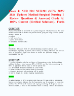 Exam 4: NUR 201/ NUR201 (NEW 2025/ 2026 Update) Medical-Surgical ...