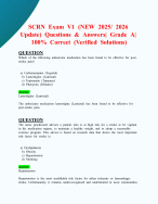 SCRN Exam V2 (NEW 2025/ 2026 Update) Questions & Answers| Grade A| 100% ...