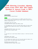 AIPB Mastering Corrections of Accounting Errors Exam (NEW 2025/ 2026 ...
