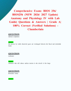 Comprehensive Exams: BIOS 256/ BIOS256 (NEW 2026/ 2027 Updates BUNDLED ...
