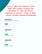 Exams 3: BIOS 256/ BIOS256 (NEW 2026/ 2027 Updates BUNDLED TOGETHER ...