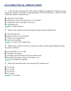 ACLS Practical Application ( Updated 2024 ) Complete Questions & Answers (Solved) 100% Correct ...