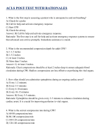 ACLS POST-TEST WITH RATIONALE ( UPDATED 2025 ) COMPLETE QUESTIONS ...