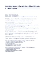 Aceable Agent - Principles of Real Estate II Exam Notes Questions and ...