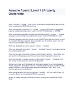 Aceable Agent , Level 1 , Property Ownership Questions and Answers ...