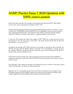 AAMC Practice Exam 1 2024 Questions with 100% correct answers - DocMerit
