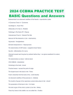 2024 CCBMA PRACTICE TEST BASIC Questions and Answers - DocMerit