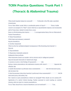 TCRN Practice Questions: Trunk Part 1 (Thoracic & Abdominal Trauma ...