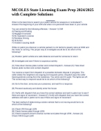 MCOLES State Licensing Exam Prep 2024/2025 with Complete Solutions ...