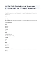 APEX EKG Study Review Advanced Exam Questions Correctly Answered ...