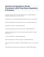 Alcohol and Substance Abuse Prevention (JKO) Prep Exam Questions ...
