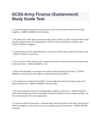 GCSS-Army Finance (Sustainment) Study Guide Test. - DocMerit