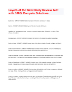Layers of the Skin Study Review Test with 100% Compete Solutions ...