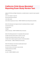 California Child Abuse Mandated Reporting Exam Study Review Test ...