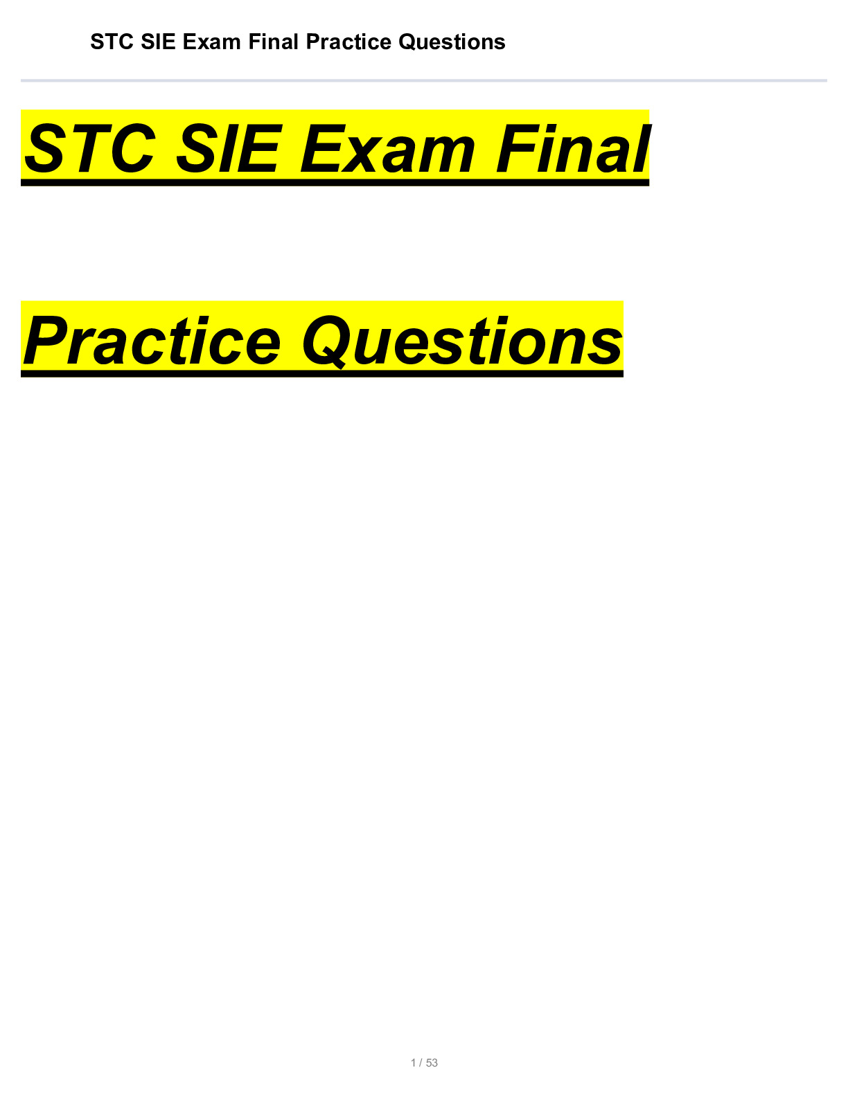 STSC Final Test 2024 Questions and Answers 100- Accurate - DocMerit