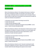 CHIMA NEC CHIMA NEC Exam - Introduction and HIM Profession - DocMerit