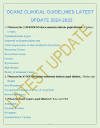 OCANZ CLINICAL GUIDELINES LATEST UPDATE 2024-2025 - DocMerit